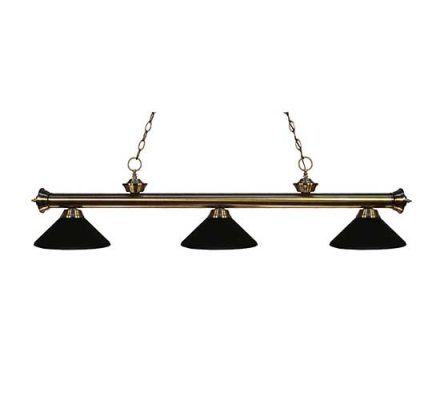 57" Metal Matte Black Pool Table Light - BilliardLux