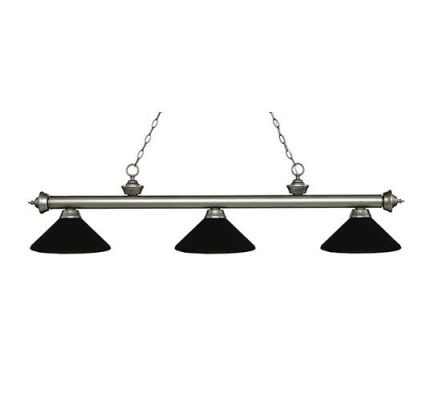 57" Metal Matte Black Pool Table Light - BilliardLux