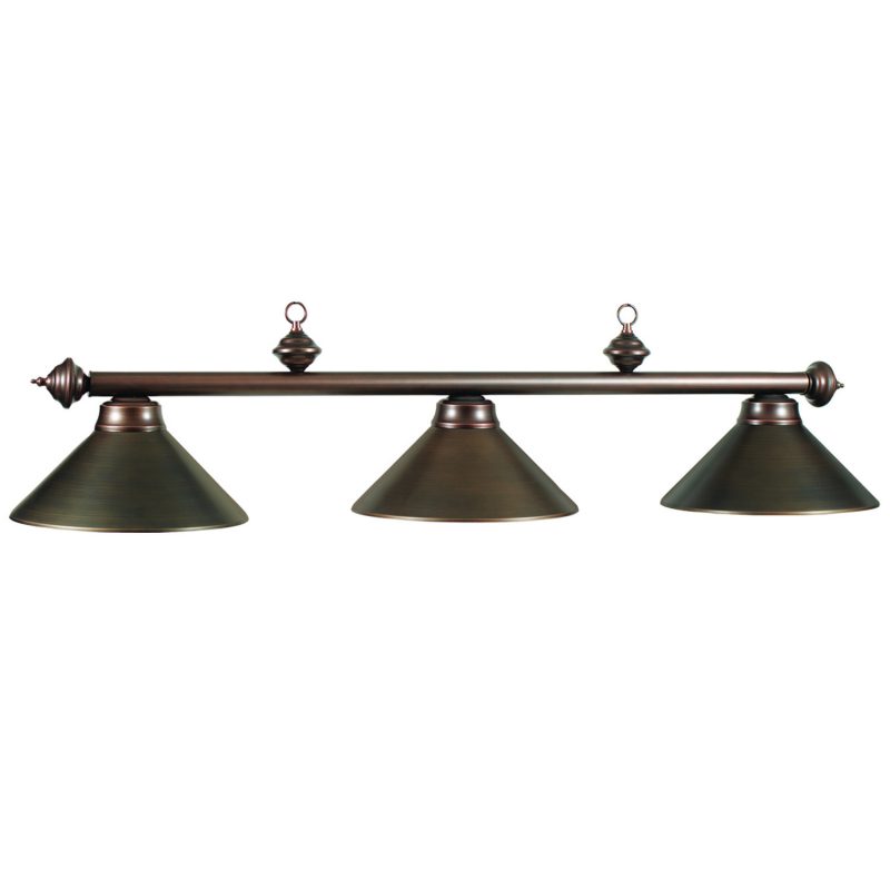 Oil Rubbed Bronze 54" 3 Light Billiard Light - BilliardLux